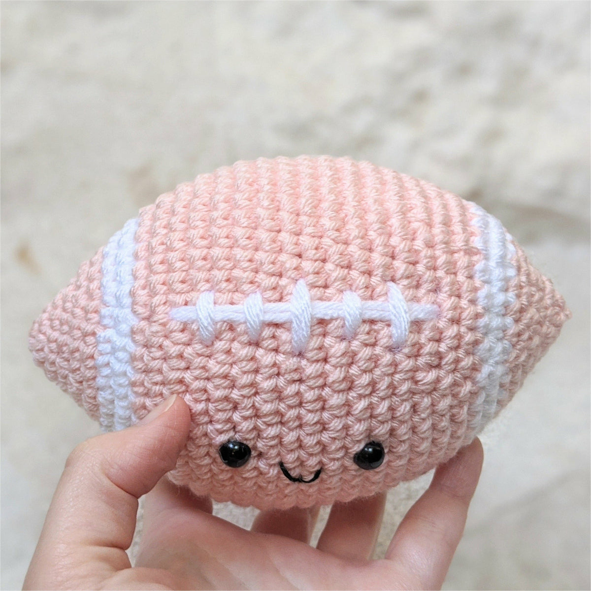 CROCHET PATTERN: Crochet Football, Amigurumi Kawaii Football Plush ...