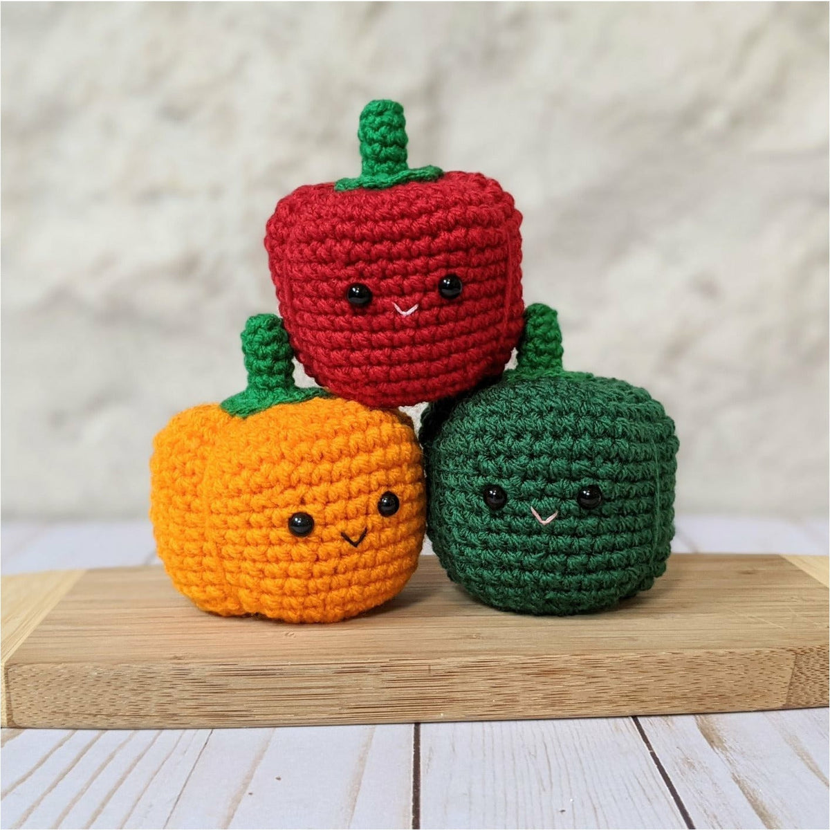 CROCHET PATTERN: Crochet Bell Pepper, Amigurumi Vegetable Play Food...