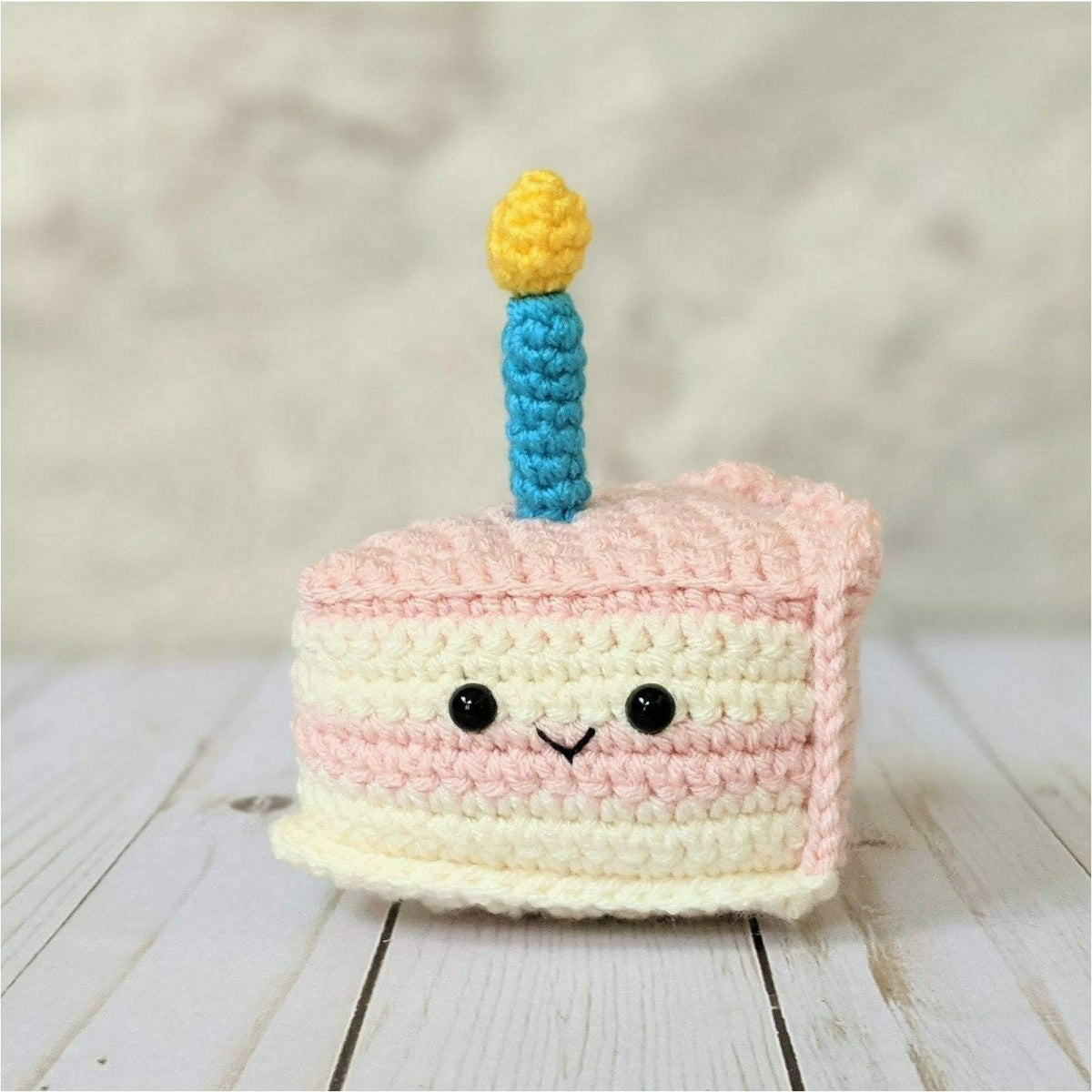 CROCHET PATTERN: Birthday Cake Slice, Downloadable PDF Amigurumi Pa...