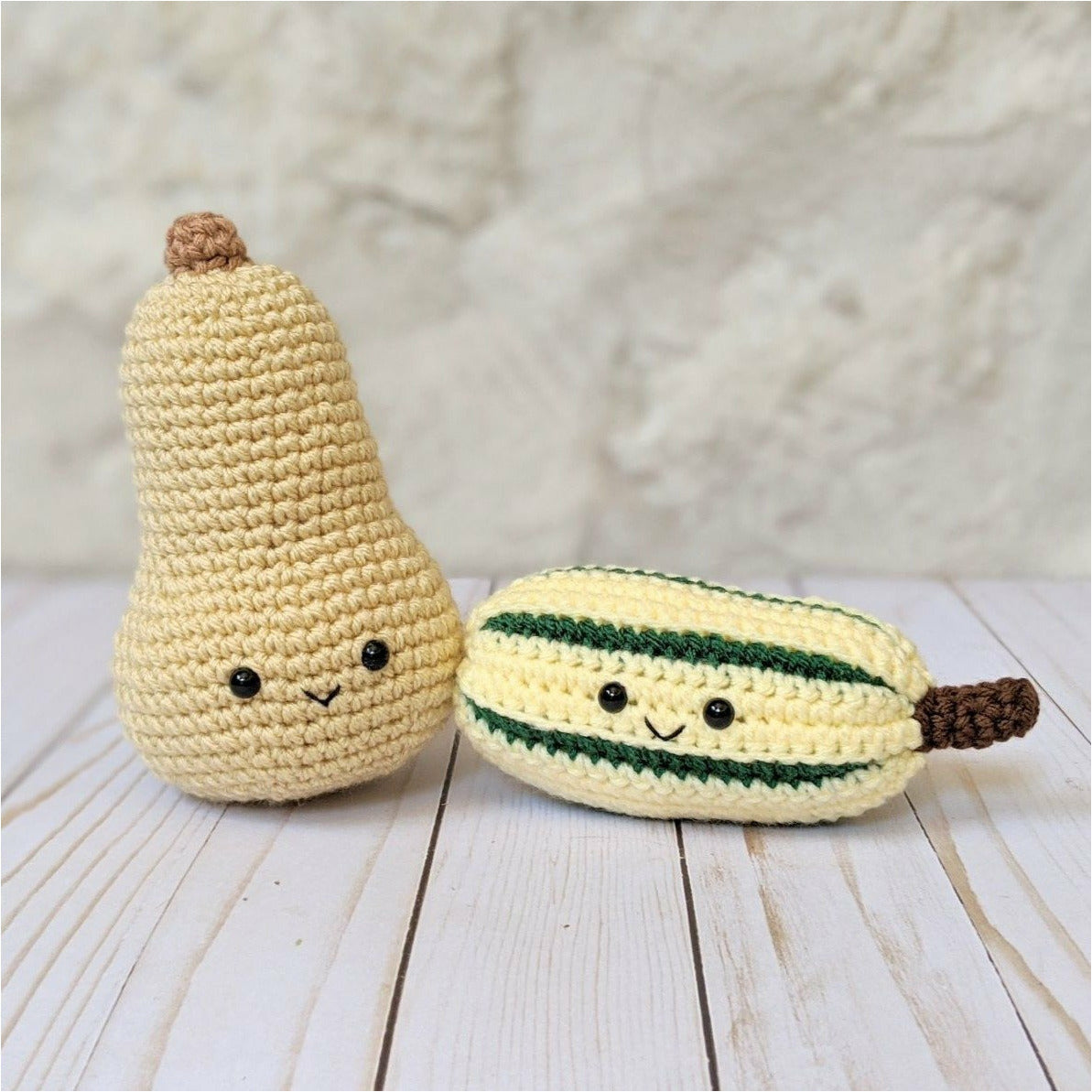 CROCHET PATTERN: Crochet Delicata Squash, Amigurumi Crochet Play Fo...