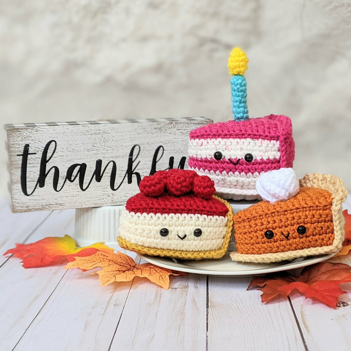 CROCHET PATTERN: Cherry Cheesecake, Amigurumi Cheesecake Dessert Pa...